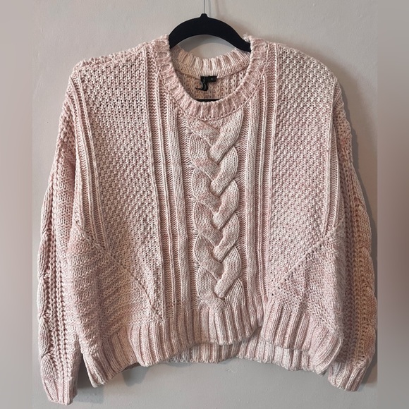 moon & madison | Sweaters | Light Pink Boxy Cropped Sweater | Poshmark